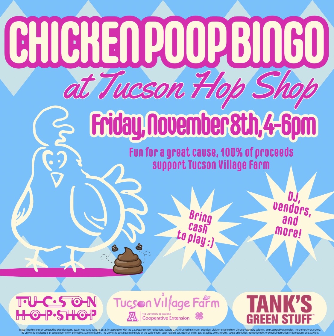 Chicken Poop Bingo | Tucson Village Farm